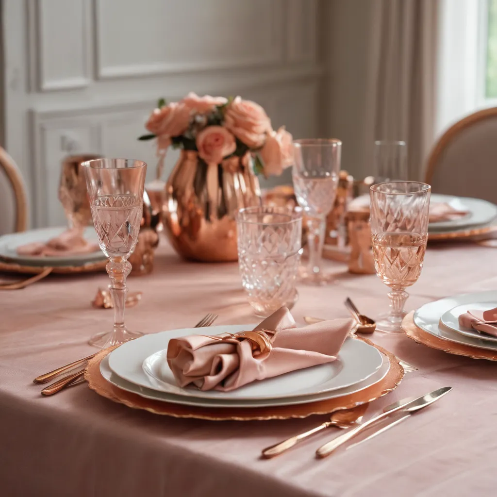 Explore the Elegance of Rose Gold Disposable Tablecloths